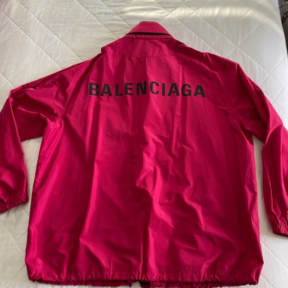 Balenciaga | Jackets & Coats | Balenciaga Hooded Nylon Windbreaker ...